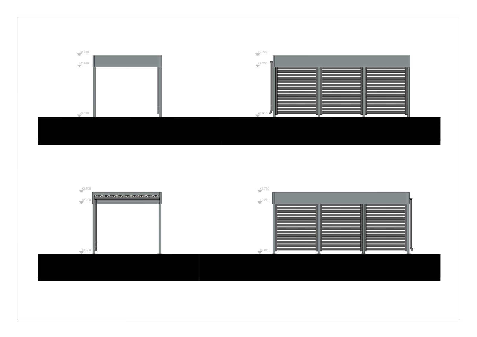 Carport Oxnam, 16 m² - Siphouse